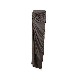 Rick Owens Jupe Edfu satin&eacute;e