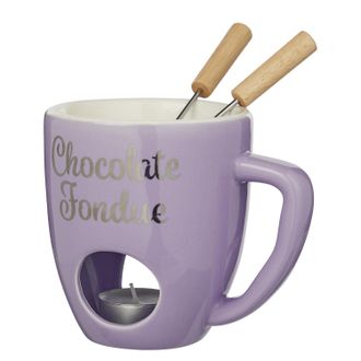 Butlers Schokofondue Tasse 200ml Teelichthalter, Schokoladenfondue 2 Personen Fondue-Set Porzellan -CHOCOLATE FONDUE Tasse zum Schokolade Schmelzen Weihnachte