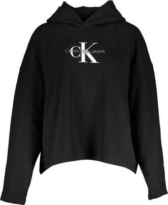 Calvin Klein Femme, Sweatshirts et sweats &agrave; capuche, Noir, Taille: 44 FR Cotton Sweat &agrave; capuche