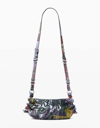 Desigual Arty - Bedruckte Tasche in Schwarz-Mehrfarbig