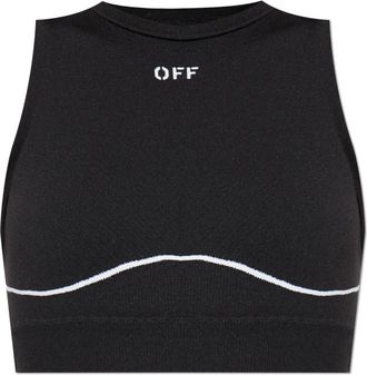 Off-white Femme, Tops, Noir, Taille: 36/38 FR Haut sans manches court