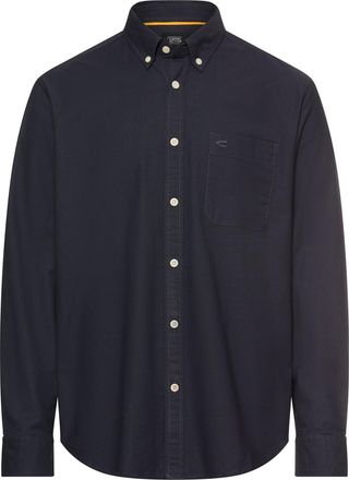 Camel Active Herren Langarmhemd mit Brusttasche Navyblau, menswear-4XL