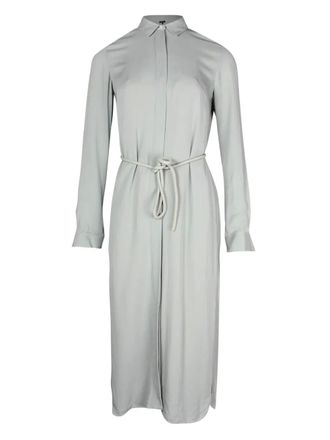 Theory robe-chemise à taille ceinturée - Gris