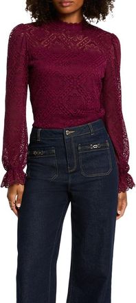 Morgan Langarm-T-Shirts, Plum M, Small