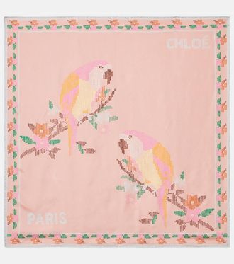 Chlo&eacute; Chlo&eacute; Tuch Chlo&eacute; Parrot aus Seiden-Twill
