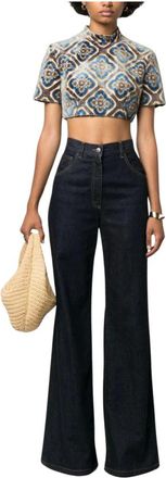 Etro Femme, Blouses et Chemises, Multicolore, Taille: 34 FR Veste Courte Imprim&eacute;e en Velours