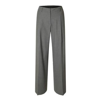 Selected Graue Wide-Rita Lano Hose - - Trousers - Damen - Grau - XL