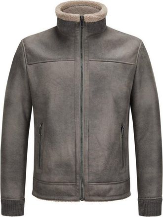 Milestone Fellimitatjacke MSRiano Vintage-Lammfelloptik, Webpelz-Innenseite & wasserabweisend