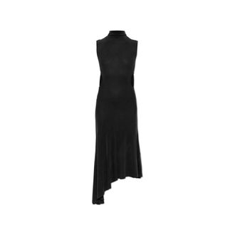 Off-white Femme, Robes, Gris, Taille: 36 FR Robe asym&eacute;trique &agrave; col montant