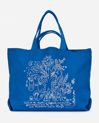 Arket CAF&Eacute; Canvas-Tragetasche -Blau