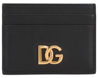 Dolce & Gabbana Womens Cardholder Black Calfskin Wallets & Purses
