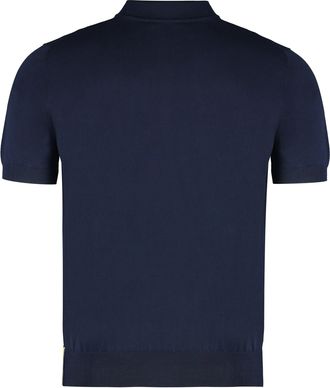K-Way Mens Pleyne Knitted Cotton Polo Shirt Blue T-shirts And Polos