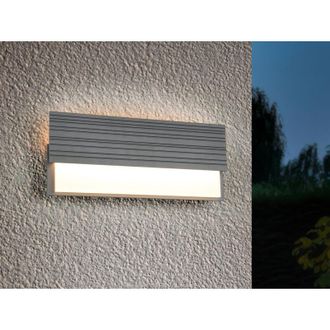 Trio Leuchten Flache led Außenwandleuchte mariza aus Aluminium in Anthrazit, Breite 40cm