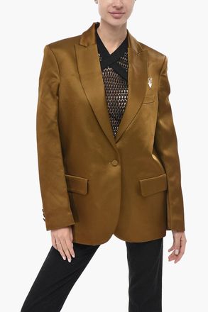 Off-white FORMAL Satin-Blazer mit Pattentaschen Off-White