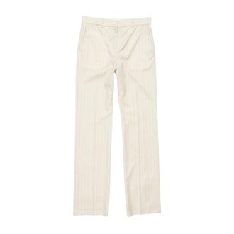 Acne Studios Wollanzughose mit Nadelstreifen - - Trousers - Damen - Beige - M
