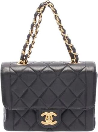 Chanel Sac bandouli&egrave;re Matelasse en cuir dagneau Pre-owned - Femme - Pre-owned - Noir - Taille: ONE Size
