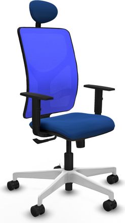 Piqueras y Crespo Schreibtischstuhl mit Rollen, 1D-Armlehnen, h&ouml;henverstellbare Lendenwirbelst&uuml;tze und festes Kopfteil, ausgestattet mit 3 Positionen und Schneidschaum,