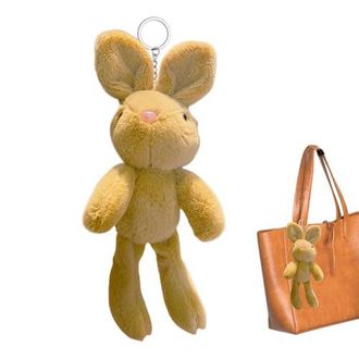 Generico Keychain Bunny | souple portable Pelive de lapin plein animal | Charme de sac &agrave; dos, petits animaux en peluche pour cl&eacute;s, sac ou sac, marron, riferime