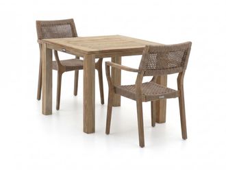 Rough Country Rustic Furniture ROUGH-L Rope/ROUGH-S 90 cm Gartenm&ouml;bel-Set 3-teilig stapelbar