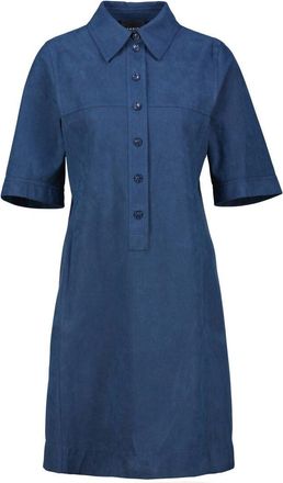 Akris Damen Kleid in Veloursleder-Optik