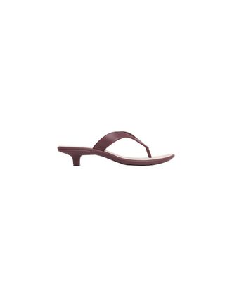 Calvin Klein Jamber - Sandales style tongs &agrave; petit talon - Bordeaux/rose murmure-Rouge
