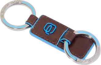 Piquadro unisex, Accessoires, Brun, Taille: ONE Size Porte-cl&eacute;s en cuir avec deux anneaux