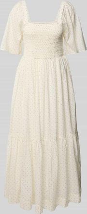 Selected Midikleid mit Smok-Details Modell DORA