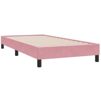 vidaXL Bettgestell ohne Matratze Rosa 100x220 cm Samt Vidaxl