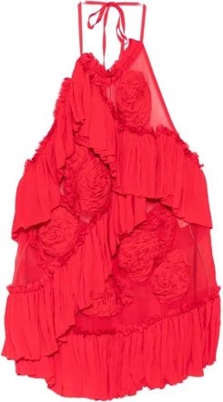 Dries Van Noten Femme, Tops, Rouge, Taille: 38 FR Callas Emb 3376 Shirt