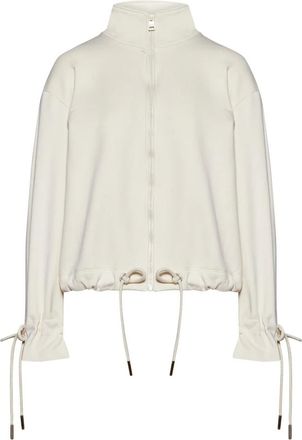 Silvian Heach Femme, Vestes, Blanc, Taille: 38 FR Veste Zipp&eacute;e avec D&eacute;tails Ajustables