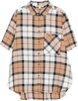 Barbour Femme, Blouses et Chemises, Multicolore, Taille: 42 FR Chemise &agrave; Carreaux &agrave; Manches Courtes Fern