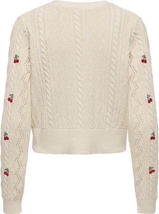 Only Strickjacke ONLBIRTIE LS EMB V-NECK CARDIGAN KNT mit Stickerei