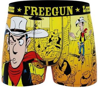 Freegun Boxer Homme Microfibre Lucky Luke (XL, Lucky Yellow)