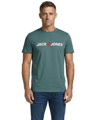 Jack & Jones Print-Shirt stilvolle Slim-Fit und Regular Shirts (Spar Set, 3er-Pack) Shirts mit Printaufdruck aus Baumwolle