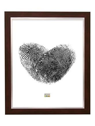 Deknudt Frames S41NH4 Bilderrahmen 40x60 Rahmen Mahagoni mit Silberner Innenkante, Kunststoff Kunststoff Fotokader