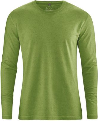 Hempage Langarmshirt Basic Langarmshirt Herren Hanf/Biobaumwolle Normal Fit
