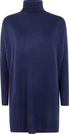 Absolut Cashmere Pull Col Roul&eacute; - Bleu
