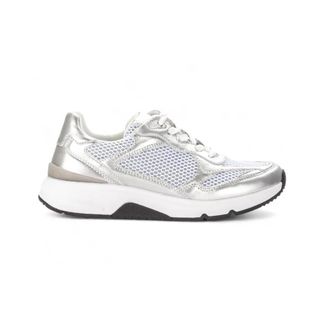 Gabor Rolling Soft Silber/Wei&szlig; Sneaker - - Shoes - Damen - Grau - 38 1/2 EU