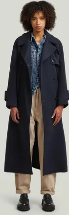 G-Star Wool Trench - Dunkelblau - Damen