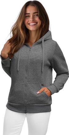 OZONEE Damen Kapuzenpullover Sweatjacke Sweatshirt Farbvarianten Kapuzenjacke Kapuzenpulli Langarm Kapuze Hoodie Sport Style Casual Fitness Basic Training 77