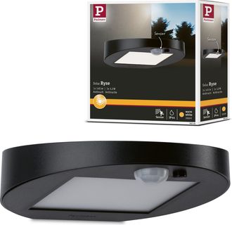 Paulmann 94246 Solar Wandleuchte Ryse LED Außenleuchte incl. 1x1,2 Watt Anthrazit Kunststoff 3000 K Warmweiß