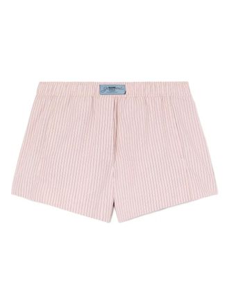 Ganni short &agrave; rayures - Rose