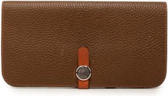 Herm&egrave;s Portefeuille Dogon Duo Pre-owned - Femme - Pre-owned - Brun - Taille: ONE Size
