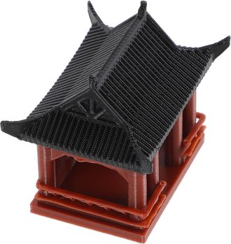 Pretyzoom Miniatur Pavillon Statue Aus Resin Asiatische Zen Dekoration Fürs Aquarium Und Garten Kleiner Pavillon Mit Realistischen Details Und Leuchtenden Farbe