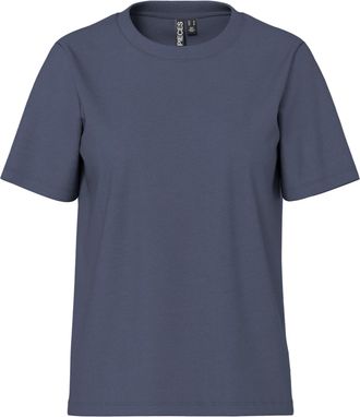 Pieces Damen Pcria Ss Solid Tee Noos Bc T-Shirt 17140802,Ombre Blue,XL