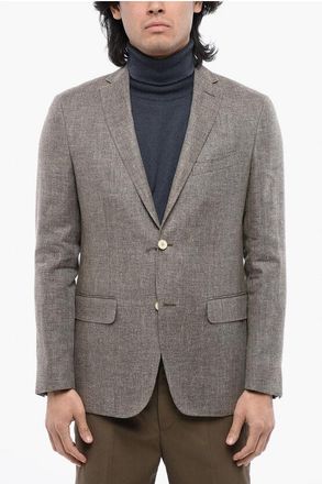 Nino Danieli Linen Blend Blazer with Flap Pockets size 46