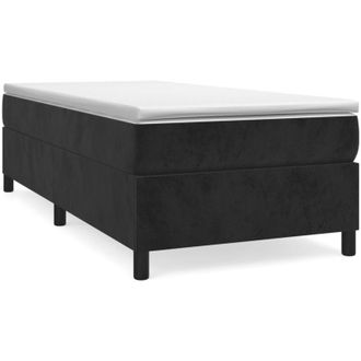 vidaXL Bettgestell Schwarz 90x190 cm Samt Vidaxl