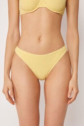 Calzedonia Bikinihose Crinkle Waves Gelb