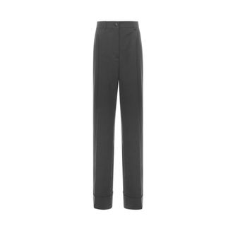 Dolce & Gabbana Schwarze Hose mit geradem Bein - - Trousers - Damen - Schwarzk - L