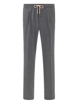 Boggi Milano City Flanellhose mit Kordelzug - Grau